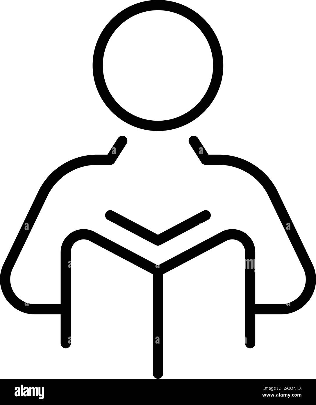 Man is reading a book icon, outline style Stock Vector Image & Art - Alamy