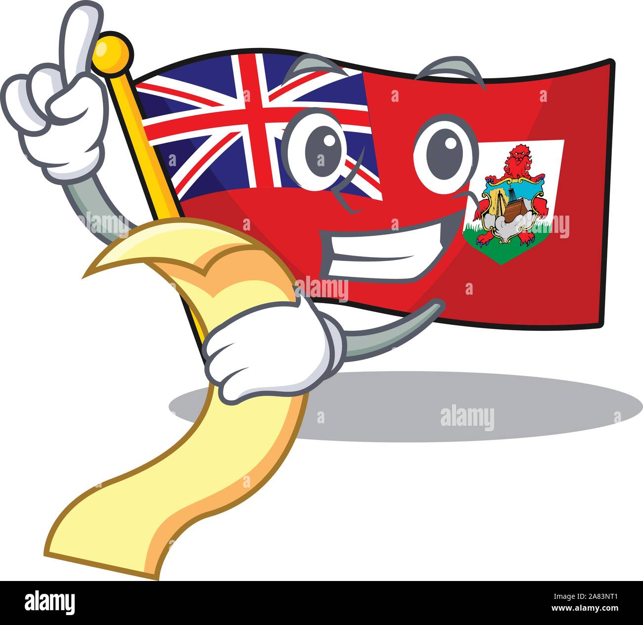 holding billflag bermuda isolated cartoon the mascot Stock Vector Image ...