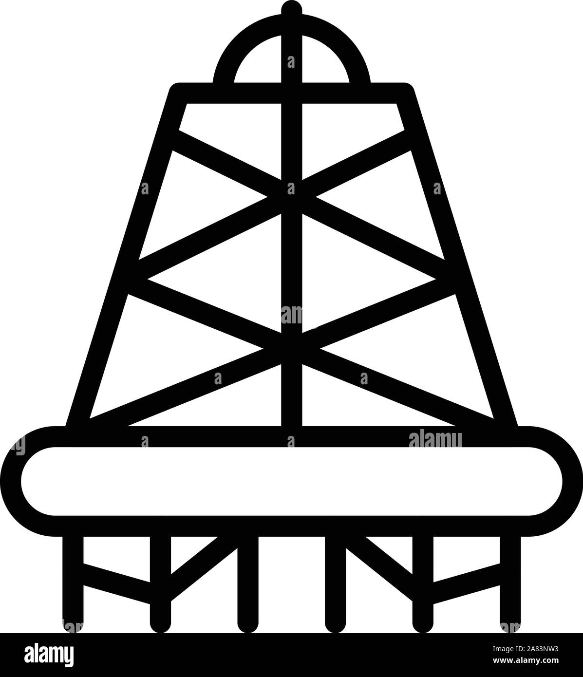 Oil platform icon, outline style Stock Vector Image & Art - Alamy