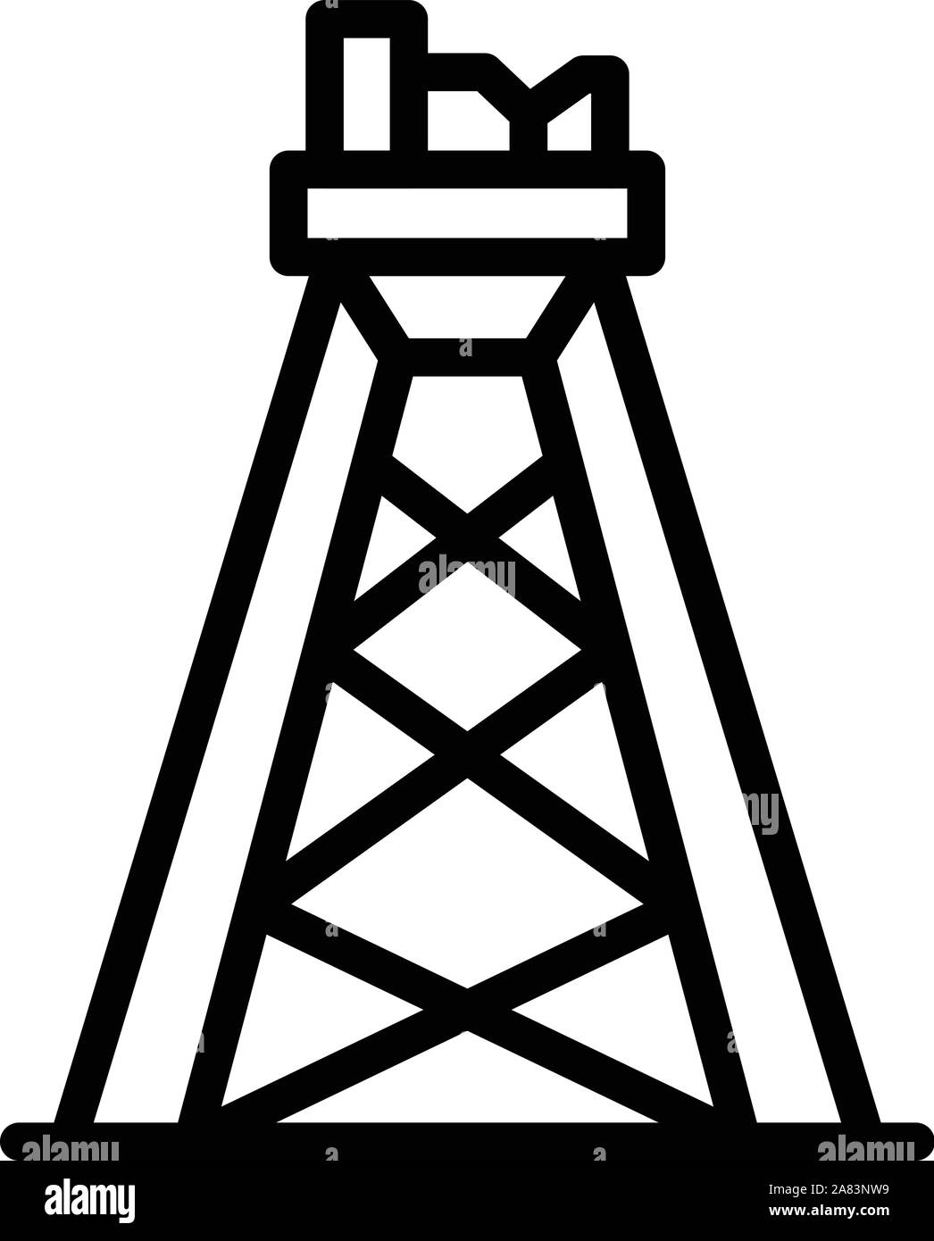 Derrick icon, outline style Stock Vector Image & Art - Alamy