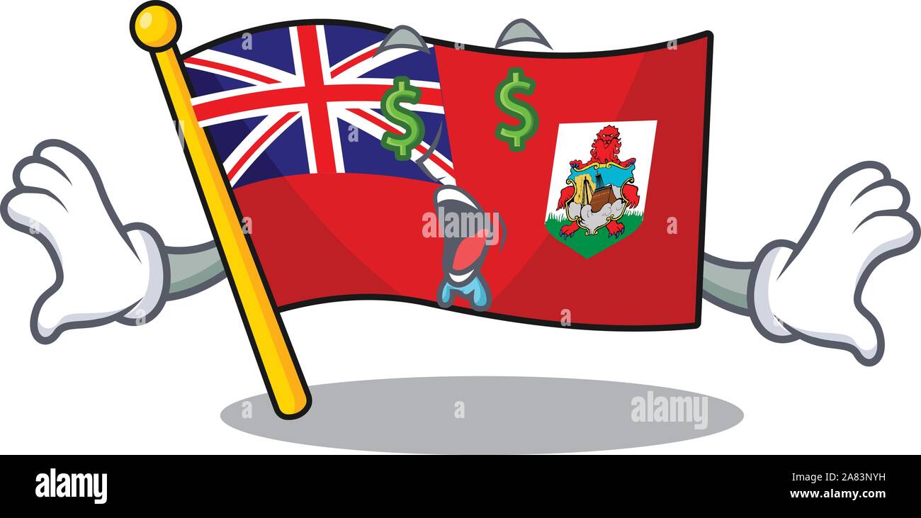 vector money eye flag bermuda cartoon on pole Stock Vector Image & Art ...