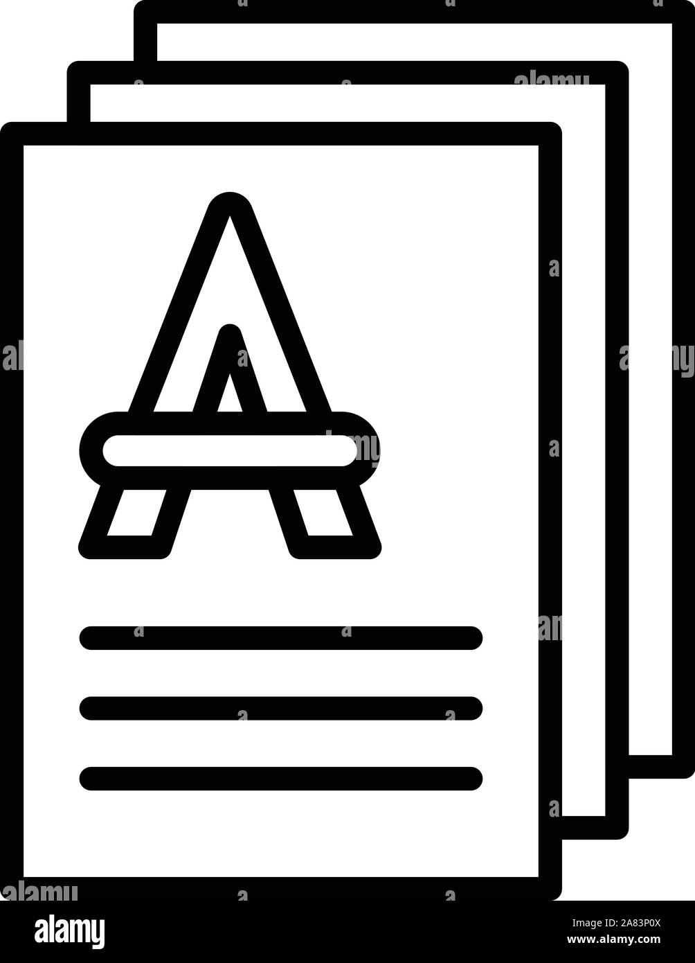 Test papers icon, outline style Stock Vector Image & Art - Alamy