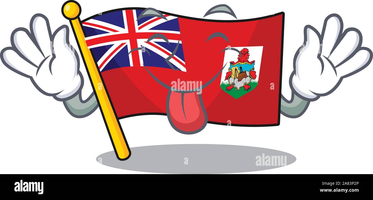 vector flag bermuda cartoon on pole tongue out Stock Vector Image & Art ...