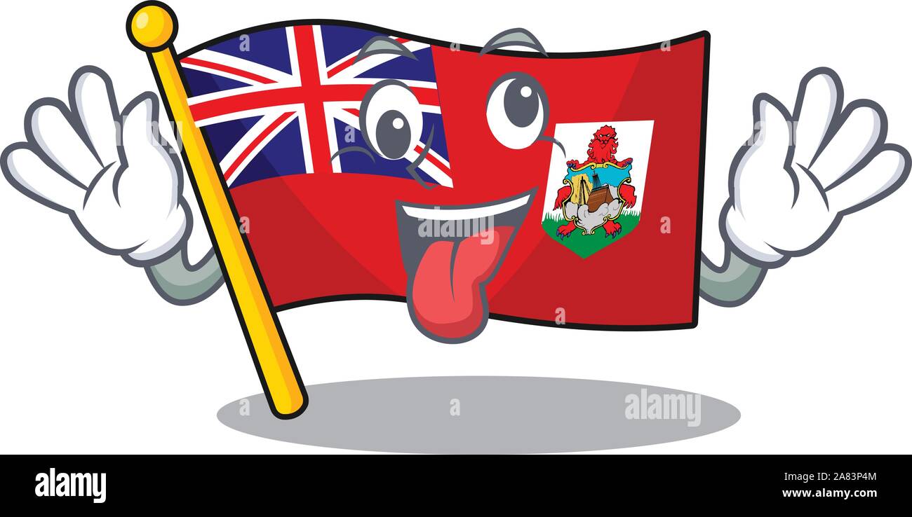 vector flag bermuda cartoon on pole bring gift Stock Vector Image & Art ...