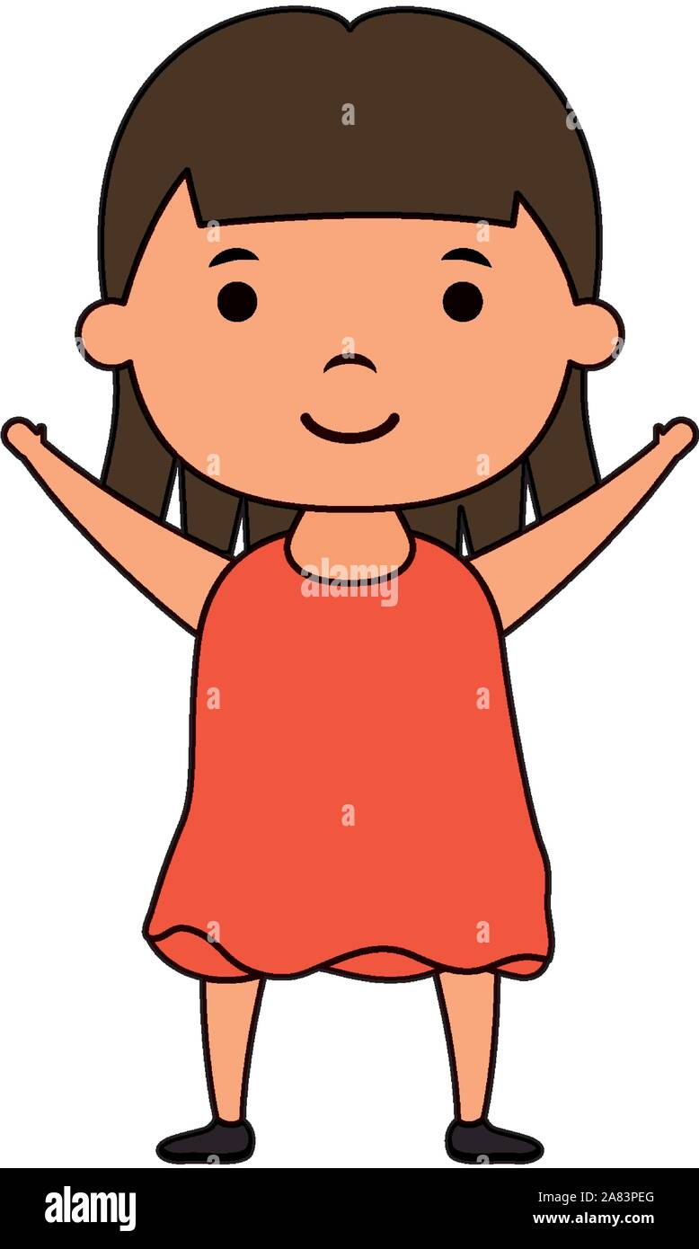 cute little girl comic character Stock Vector Image & Art - Alamy