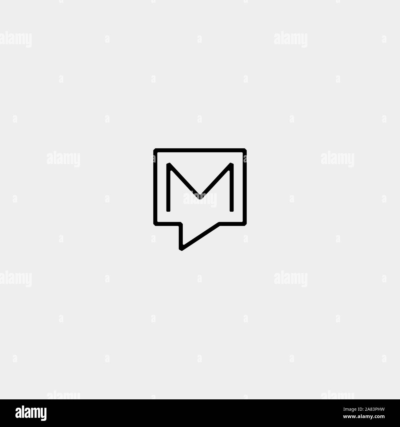 M message logo Black and White Stock Photos & Images - Alamy