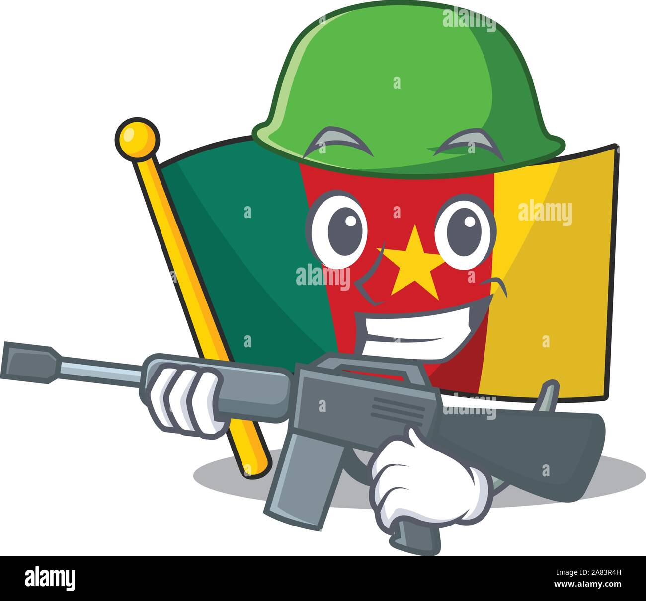 flag cameroon cartoon in character shape army Stock Vector Image & Art ...