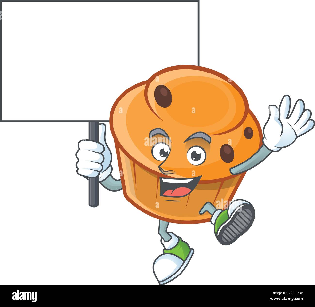 Pastry brioche mascot with bring board cartoon character Stock Vector ...