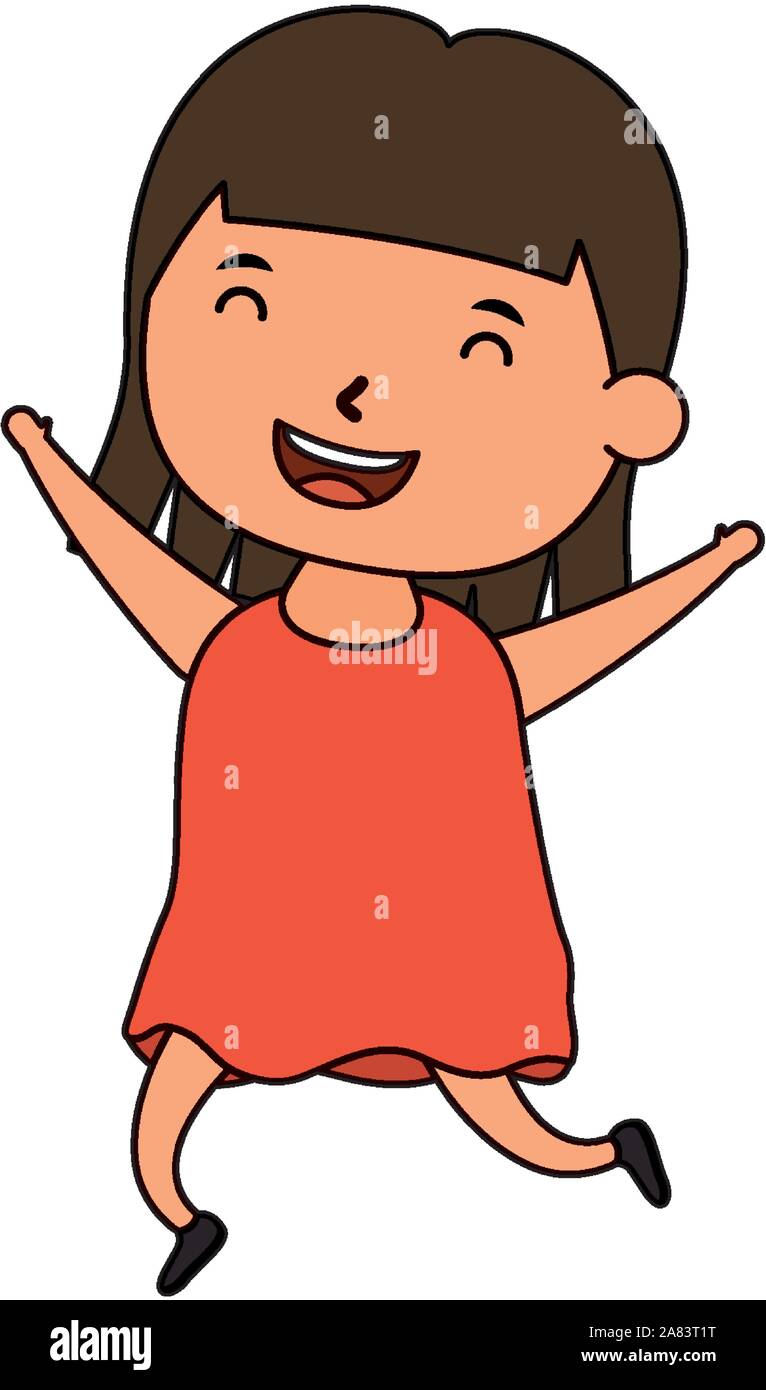 cute little girl comic character Stock Vector Image & Art - Alamy