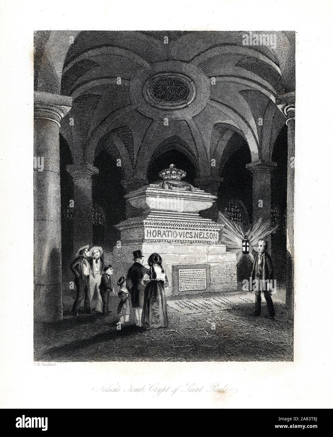 Admiral Horatio Nelson's tomb in the crypt of St. Paul's Cathedral ...