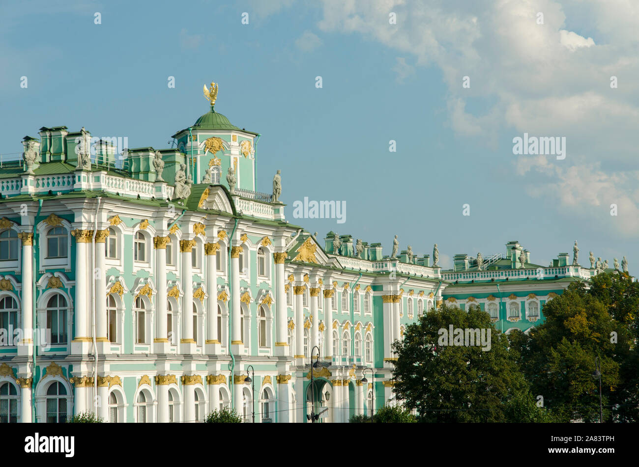 West facade of the Hermitage museum (Saint Petersburg, Russia Stock ...