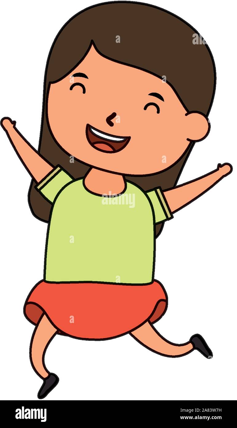 cute little girl comic character Stock Vector Image & Art - Alamy