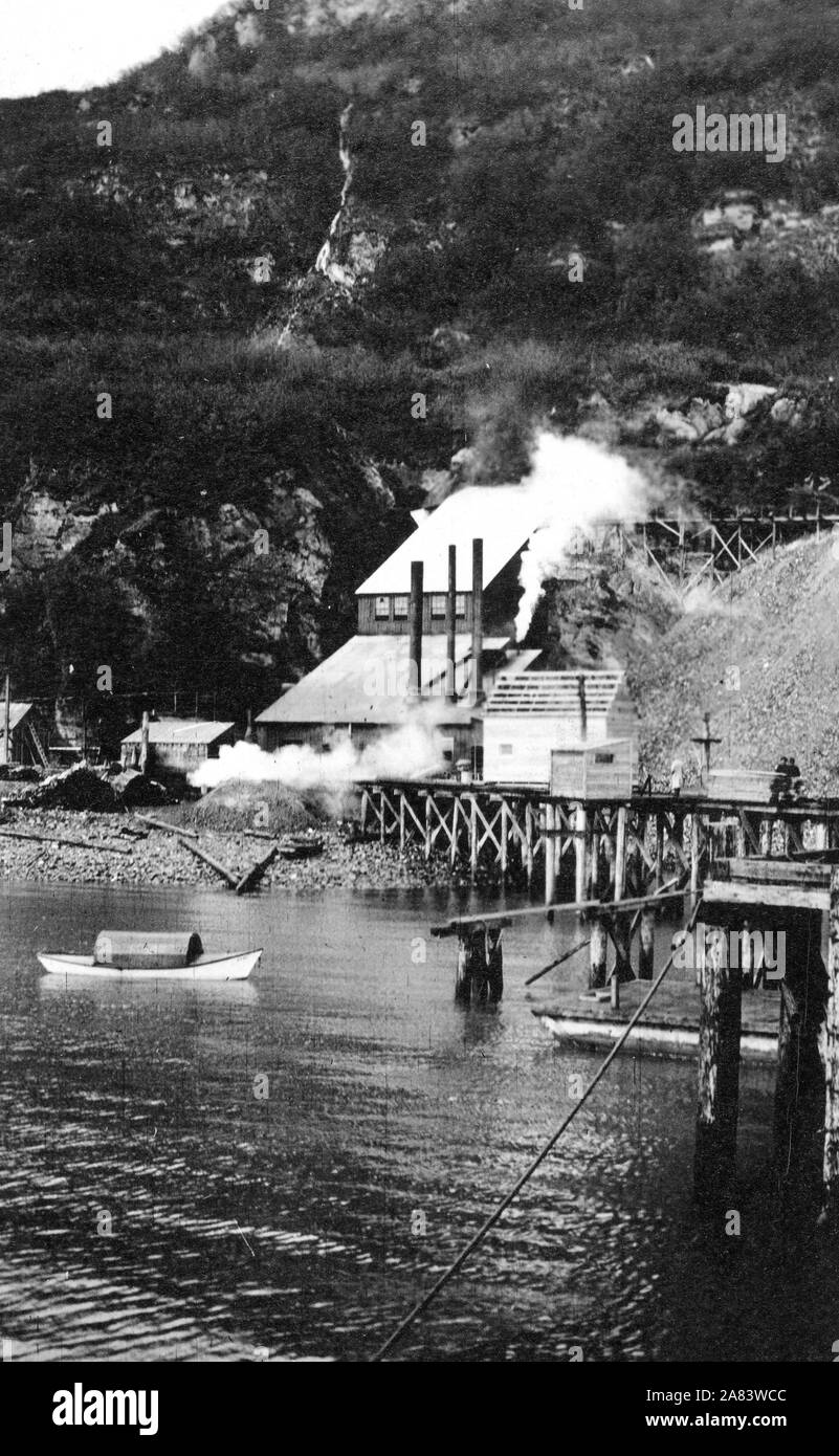 Cliff Mine, Prince William Sound, South Alaska 1900-1930 Stock Photo ...