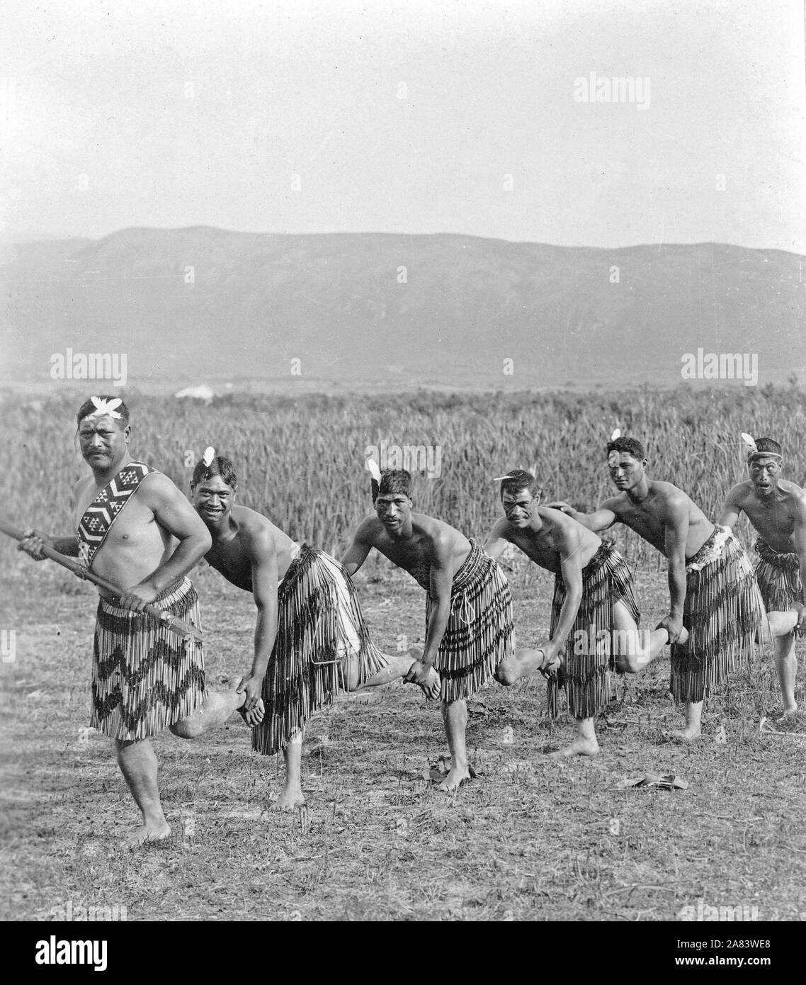 Maori war dance haka Black and White Stock Photos & Images - Alamy