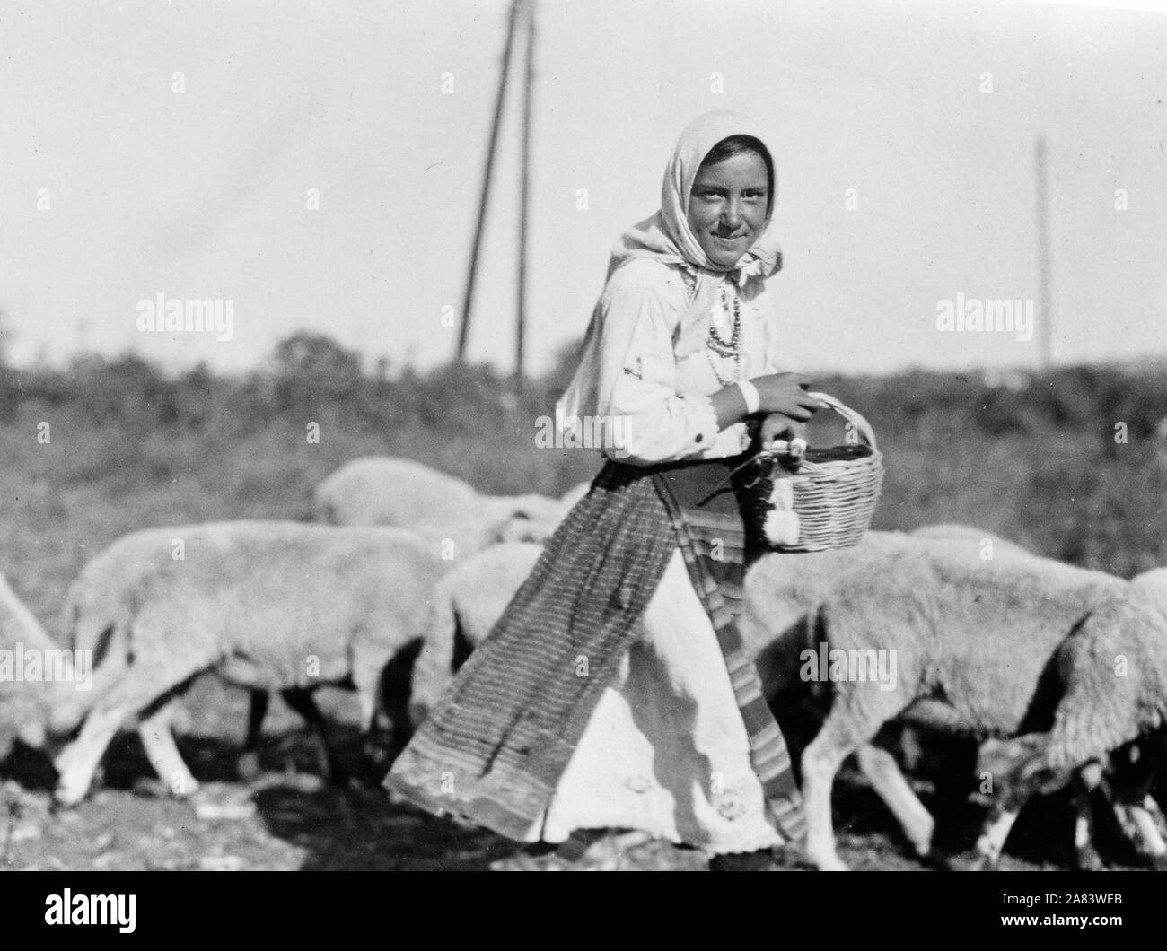 Girl shepherdess hi-res stock photography and images - Alamy