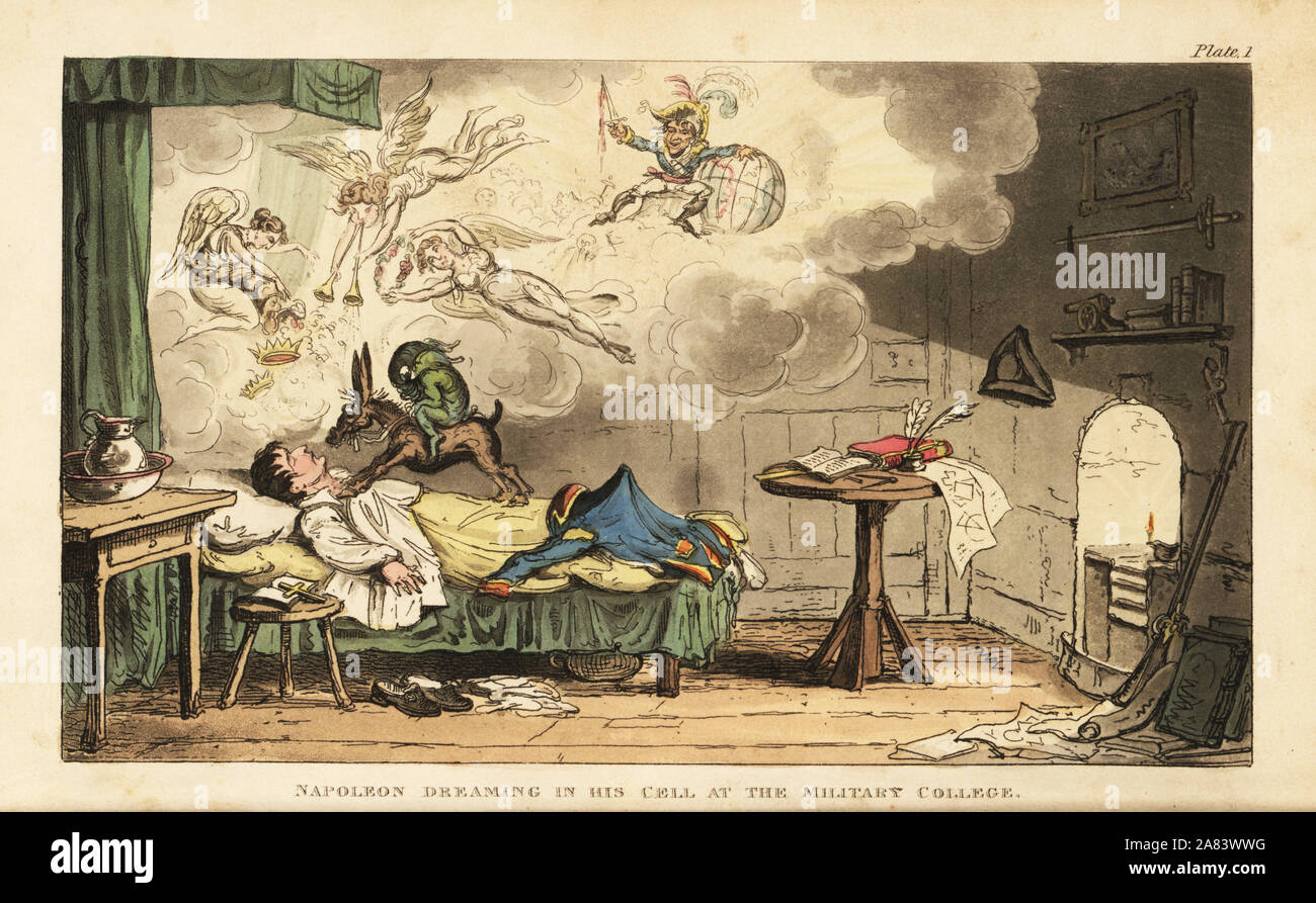 Napoleon dreaming in his cell at the military college. Napoleon asleep ...