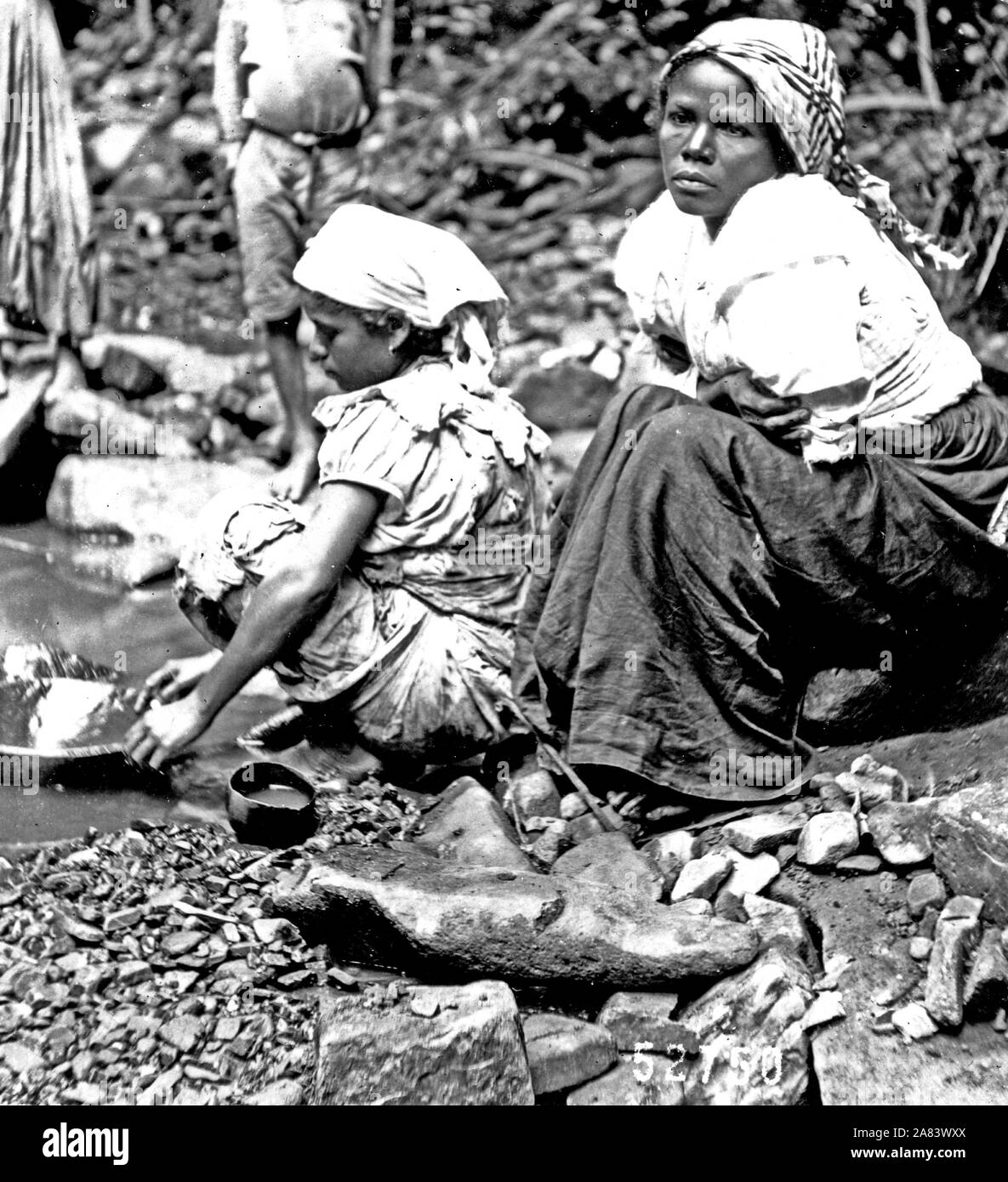 Gold panning Black and White Stock Photos & Images - Alamy