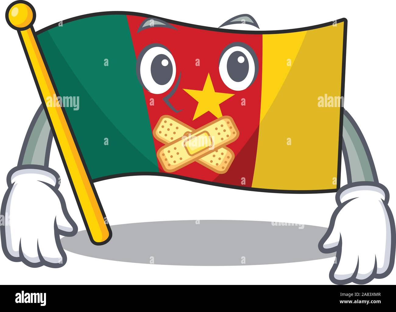 flag cameroon above silent the table cartoon Stock Vector Image & Art ...