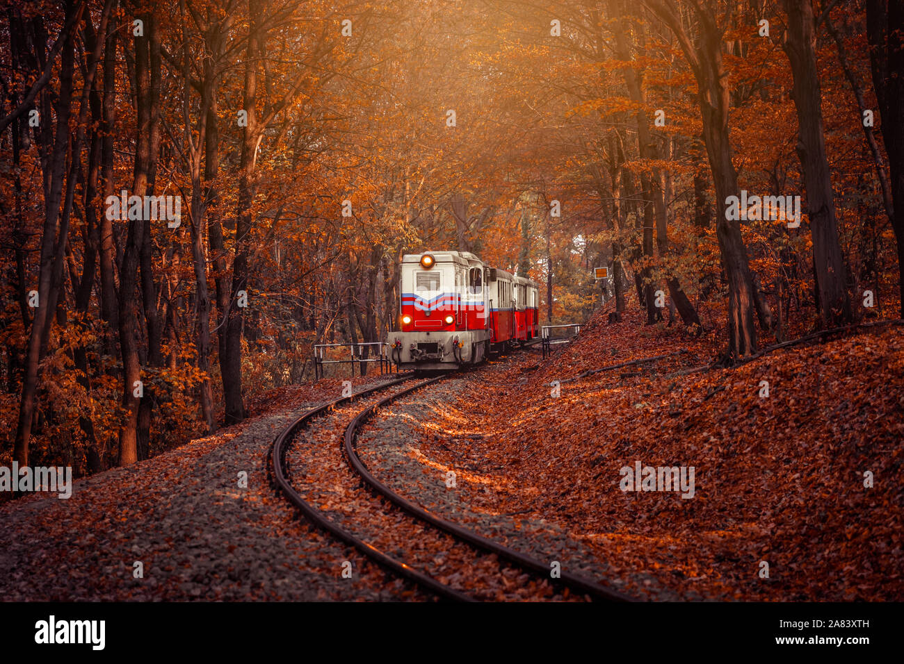 Little red train hi-res stock photography and images - Alamy