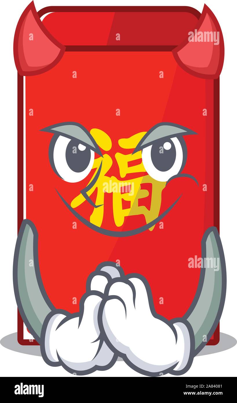 happy cartoon in the red devil envelope Stock Vector Image & Art - Alamy