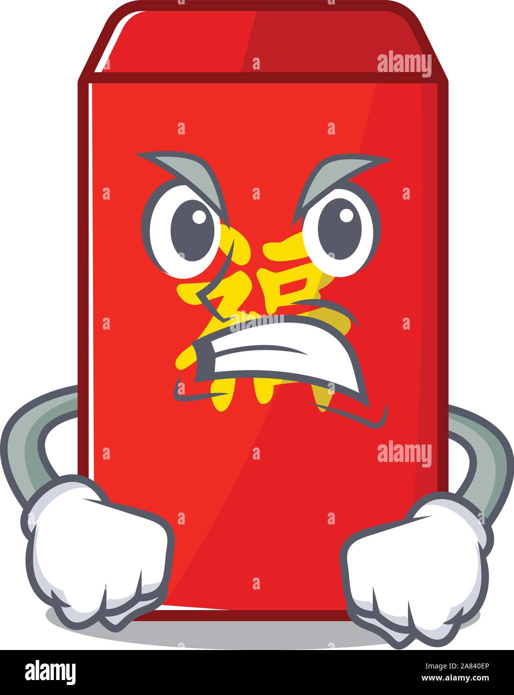 happy cartoon in angry the red envelope Stock Vector Image & Art - Alamy