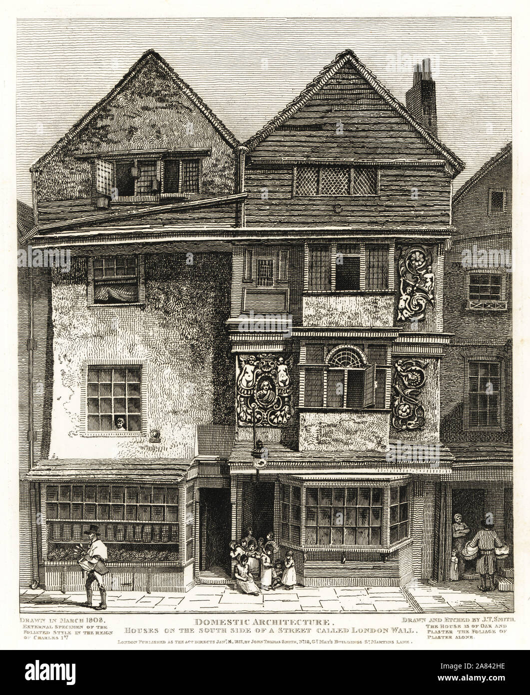 Stuart Houses from the reign of King Charles I in the Foliated Style on ...