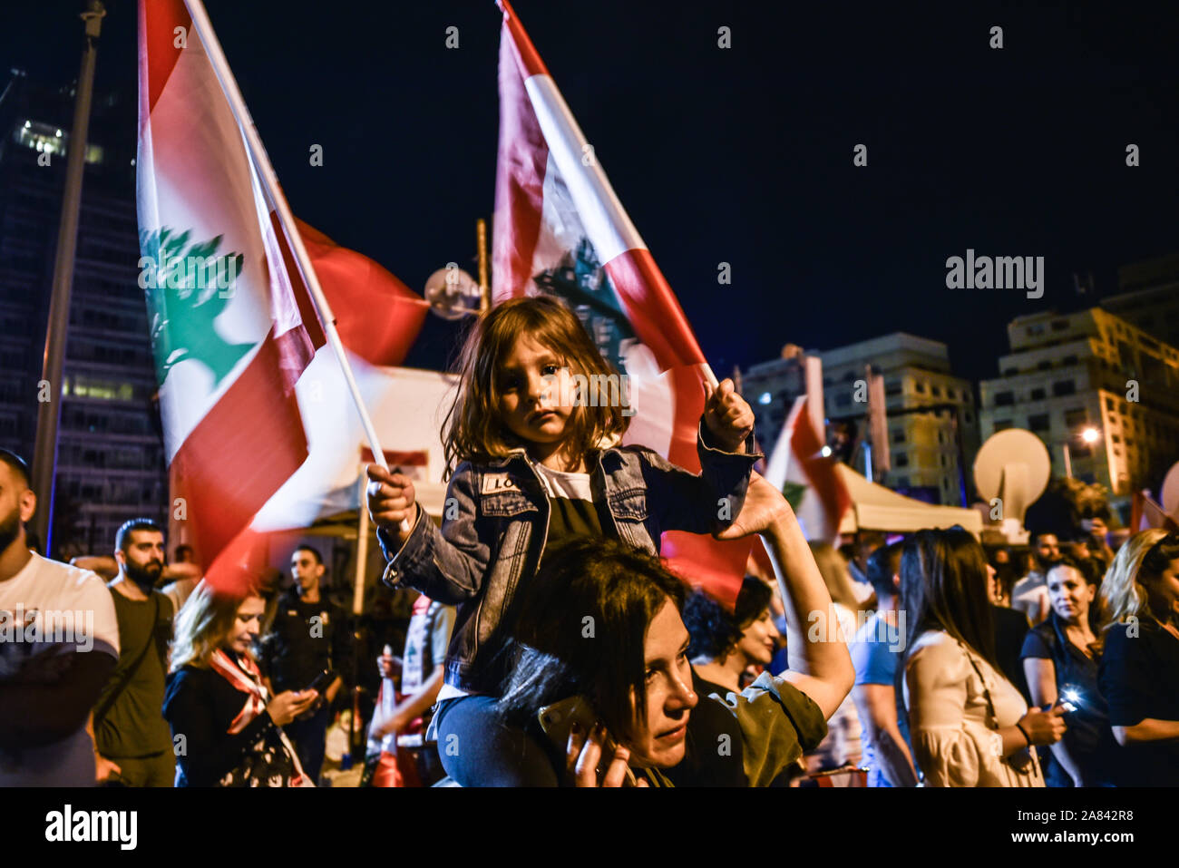 The people of Lebanon took to the streets again Sunday, on the 18th day ...