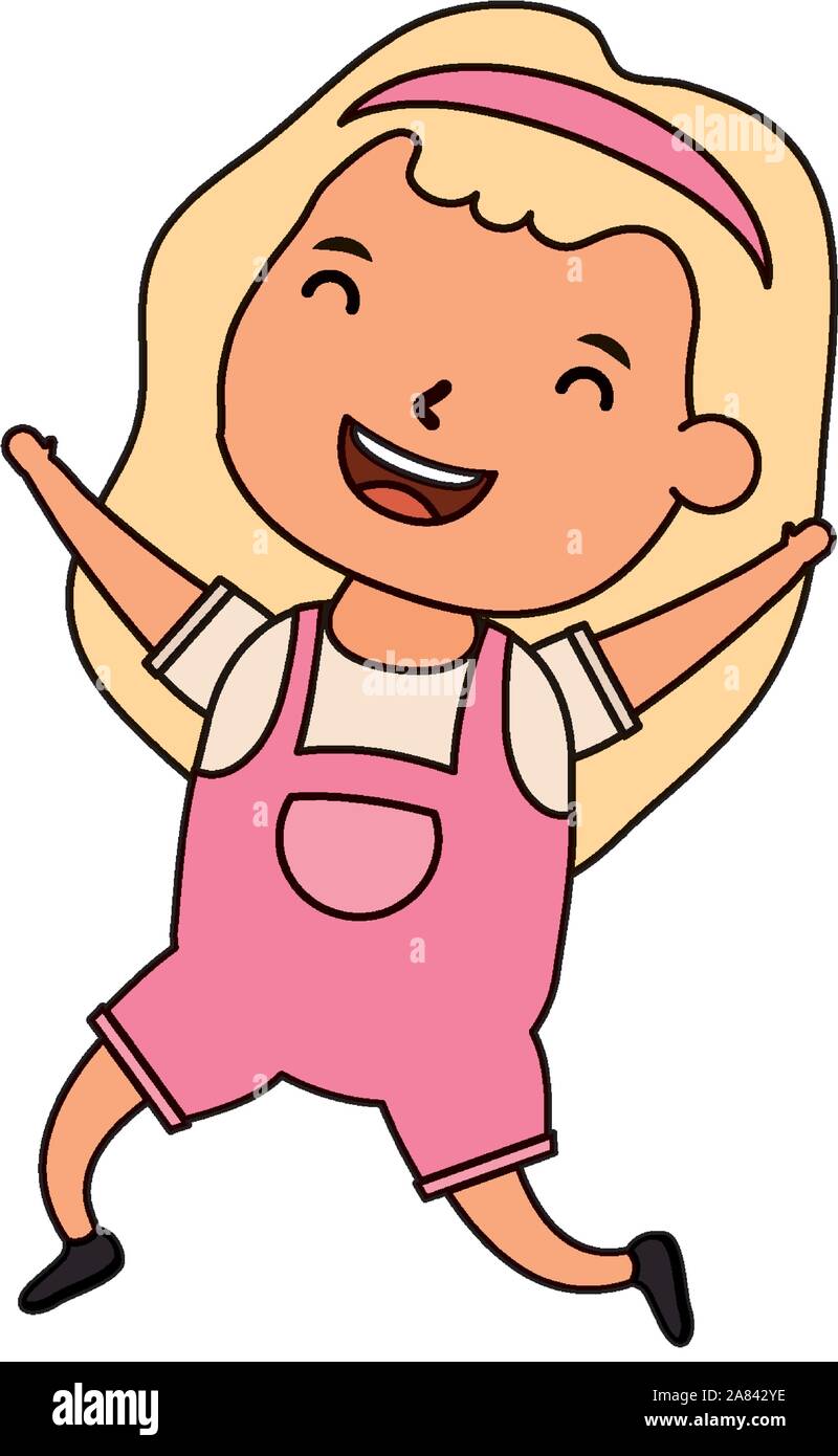 cute little girl comic character Stock Vector Image & Art - Alamy