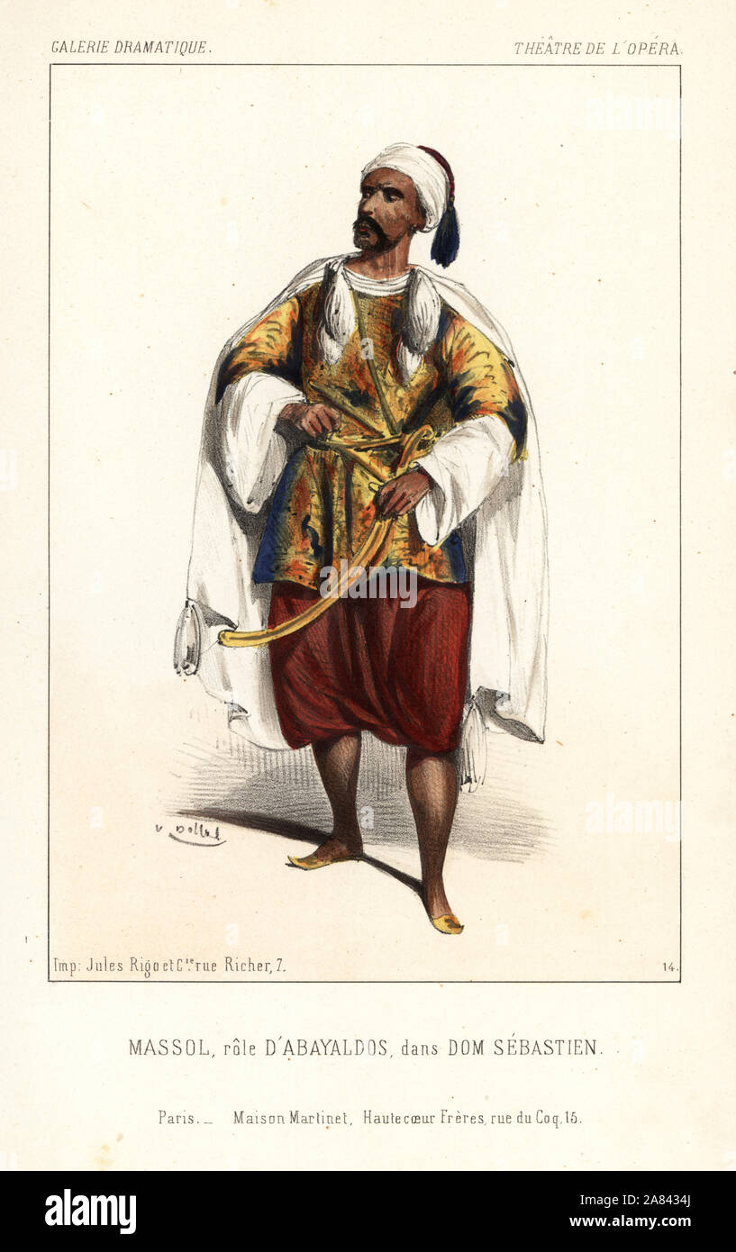 French baritone Jean-Etienne Massol as Abaldos in Dom Sebastien by ...