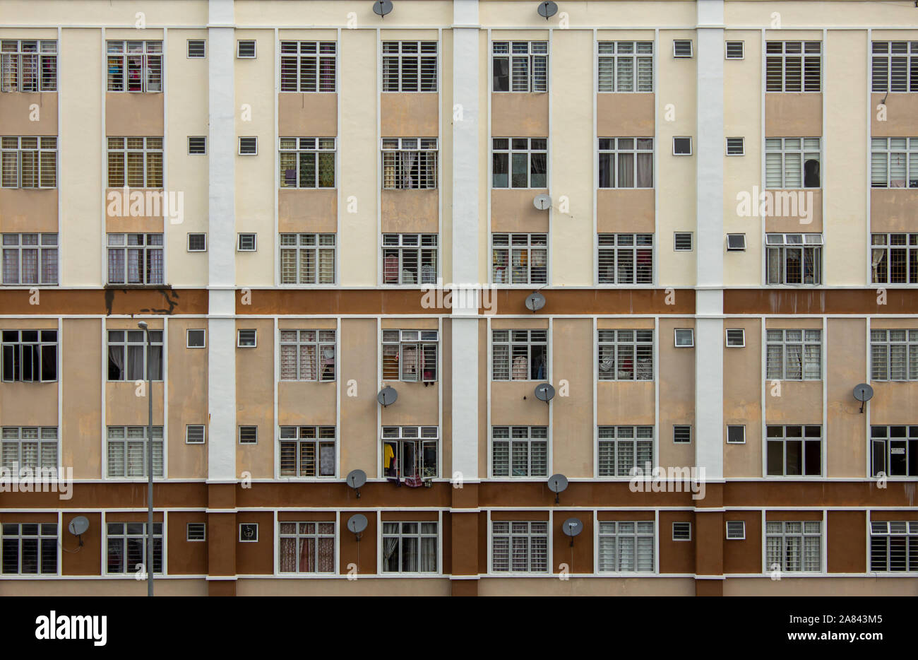 Kota Kinabalu, Sabah / Malaysia - October 19 2019: Windows and patterns ...