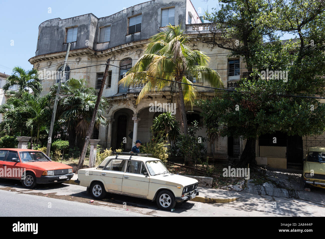 A derelict property once owned by Americans before the 1959 Revolution ...