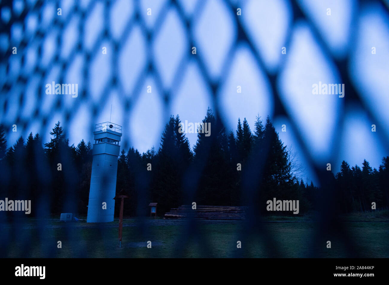 Sorge, Germany. 04th Nov, 2019. A former observation tower can be seen ...