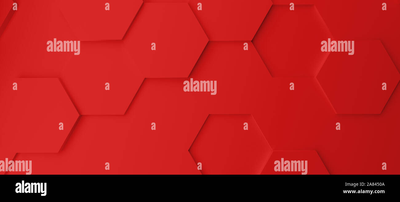 Abstract modern red honeycomb background, 3d rendering Stock Photo - Alamy