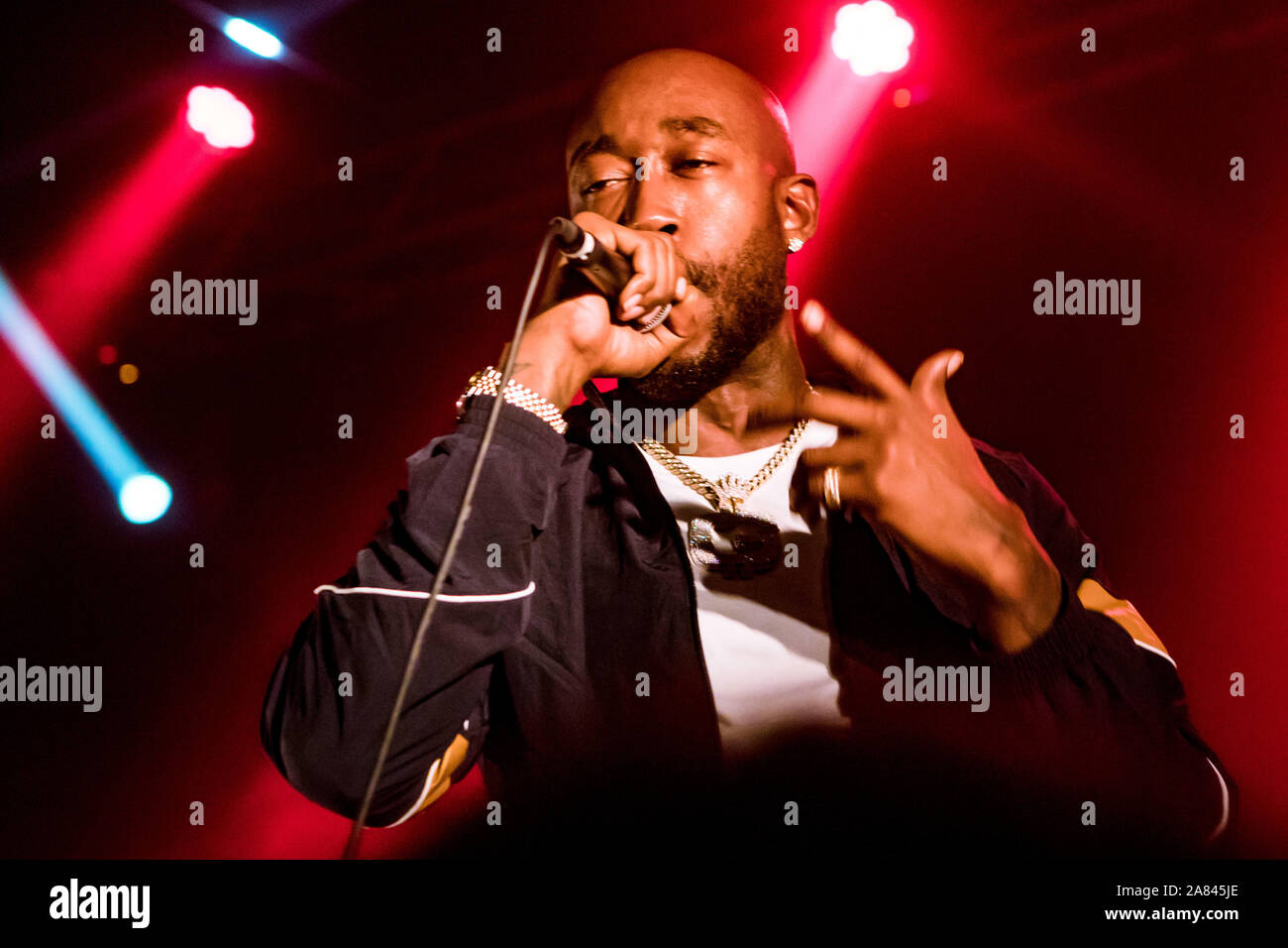 American rapper Freddie Gibbs performs live at Santeria on November 05 ...