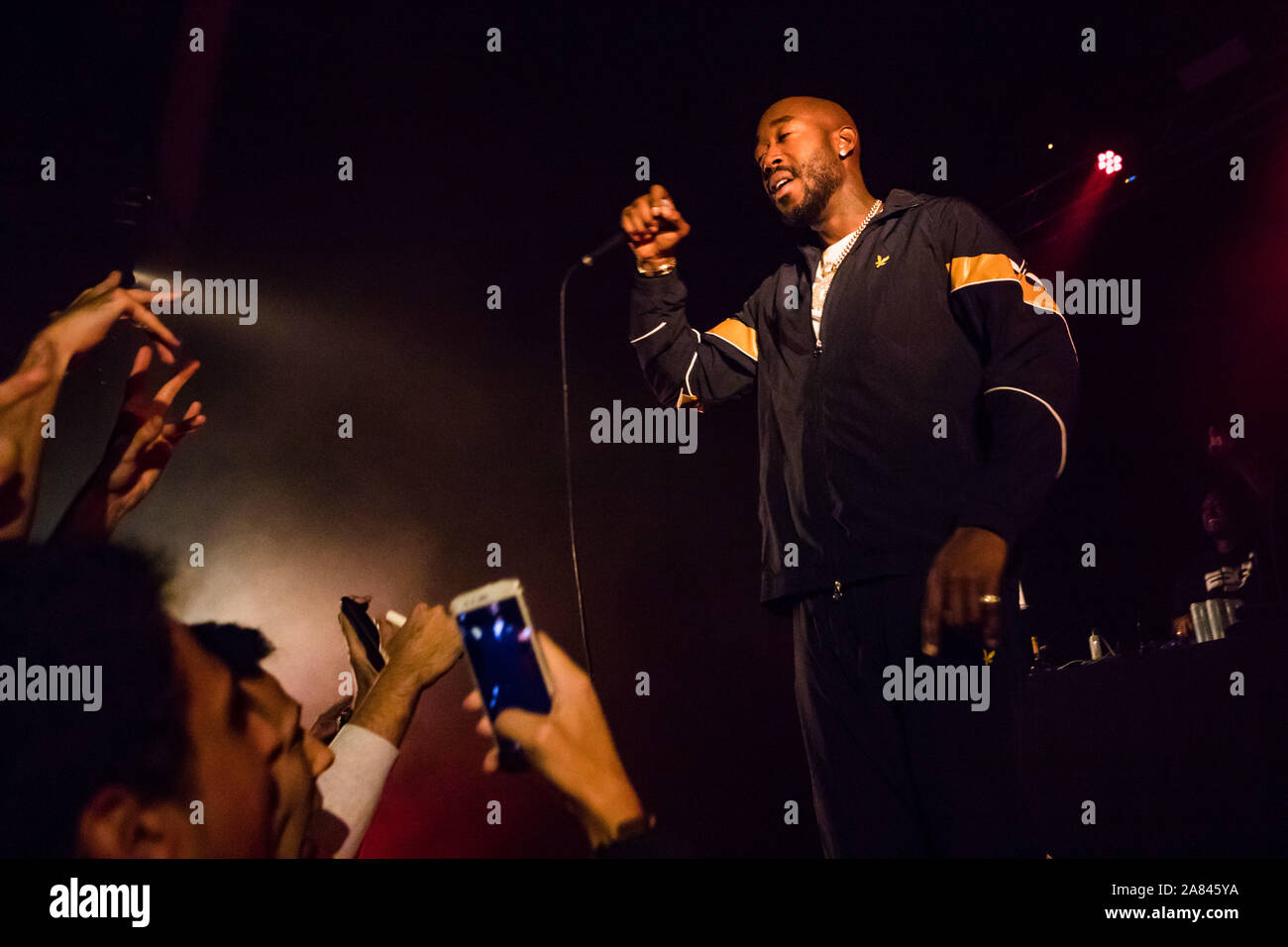 American rapper Freddie Gibbs performs live at Santeria on November 05 ...