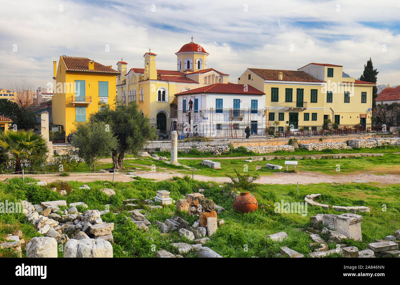 Ancient Roman Forum in Athens, Greece Stock Photo - Alamy