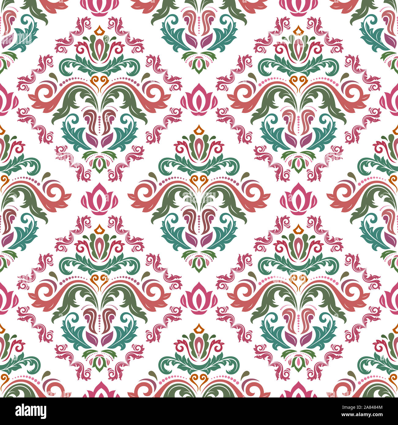 Classic seamless background green Cut Out Stock Images & Pictures - Alamy