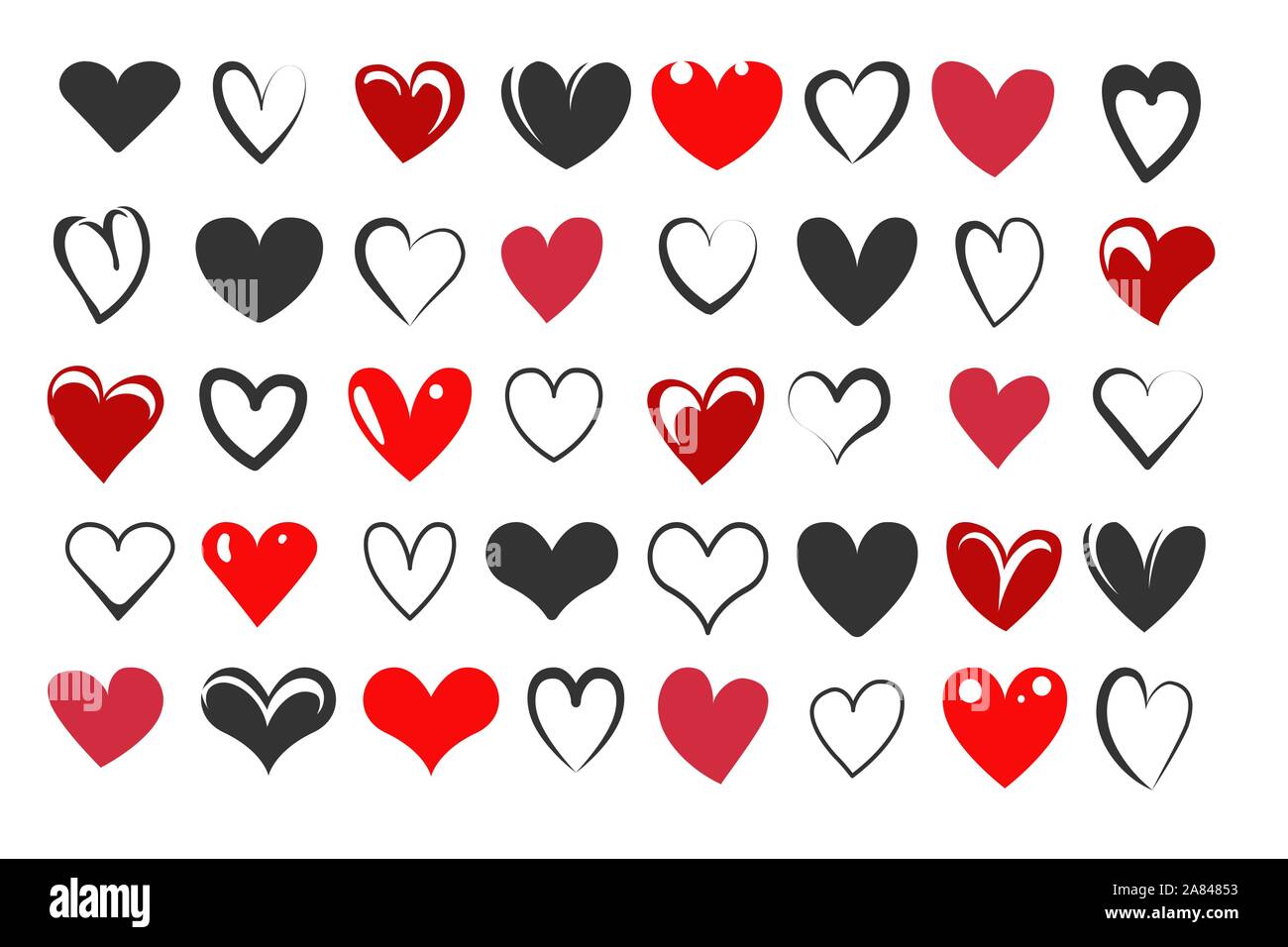 Vector heart icons symbol Stock Vector Images - Alamy