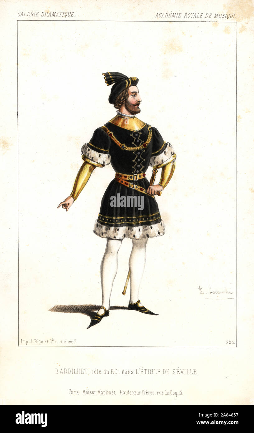 French baritone Paul-Bernard Barroilhet as the King in L'Etoile de ...