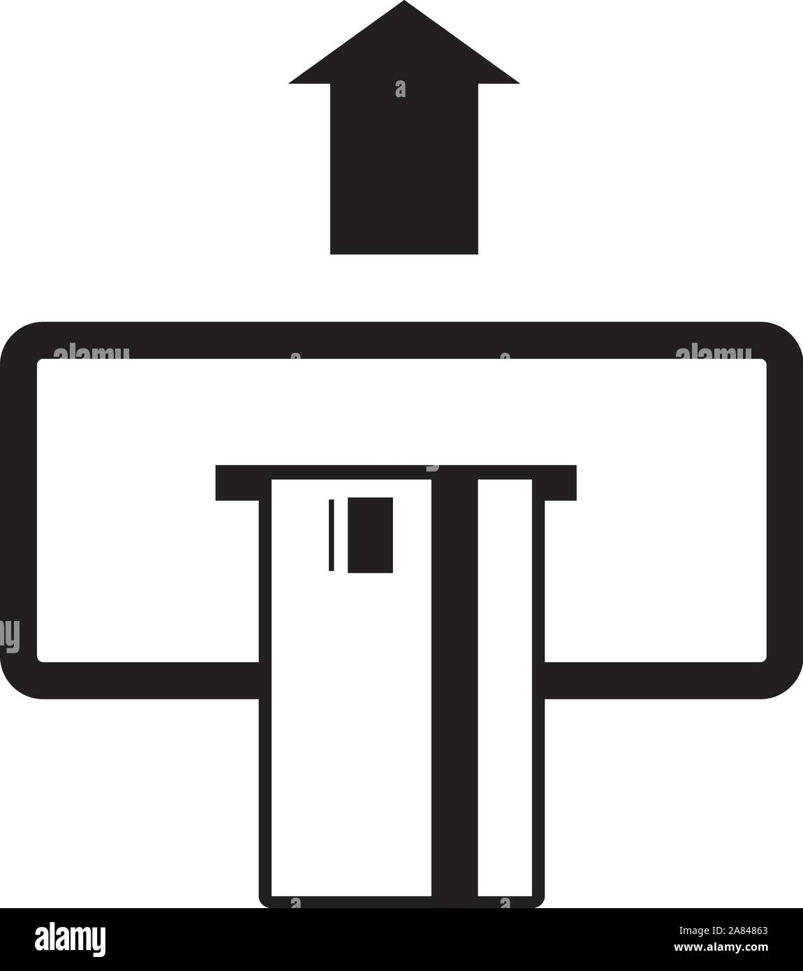 insert credit card on white background. flat style design. bank atm ...