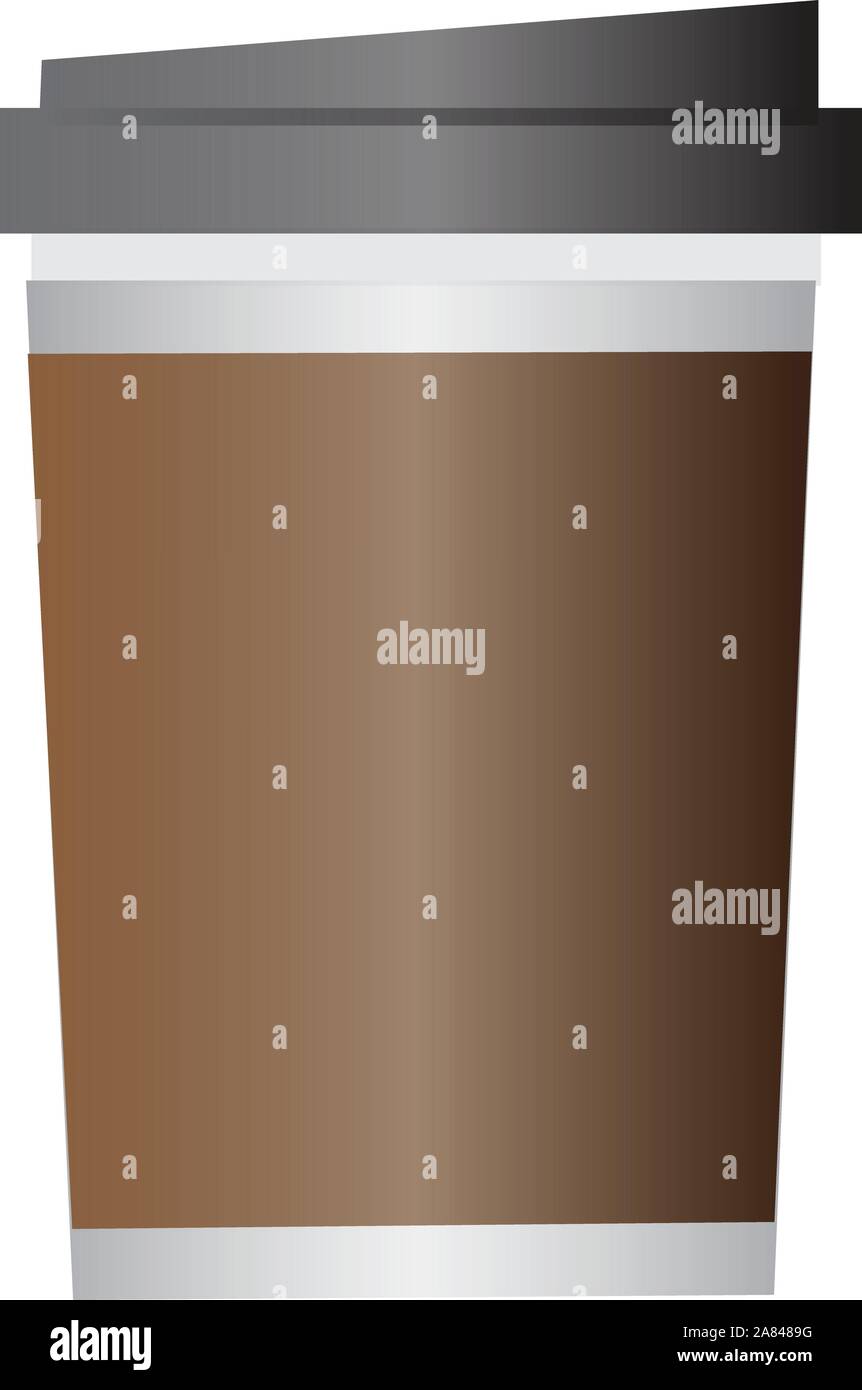 disposable coffee cup on white background. disposable coffee cup sign ...