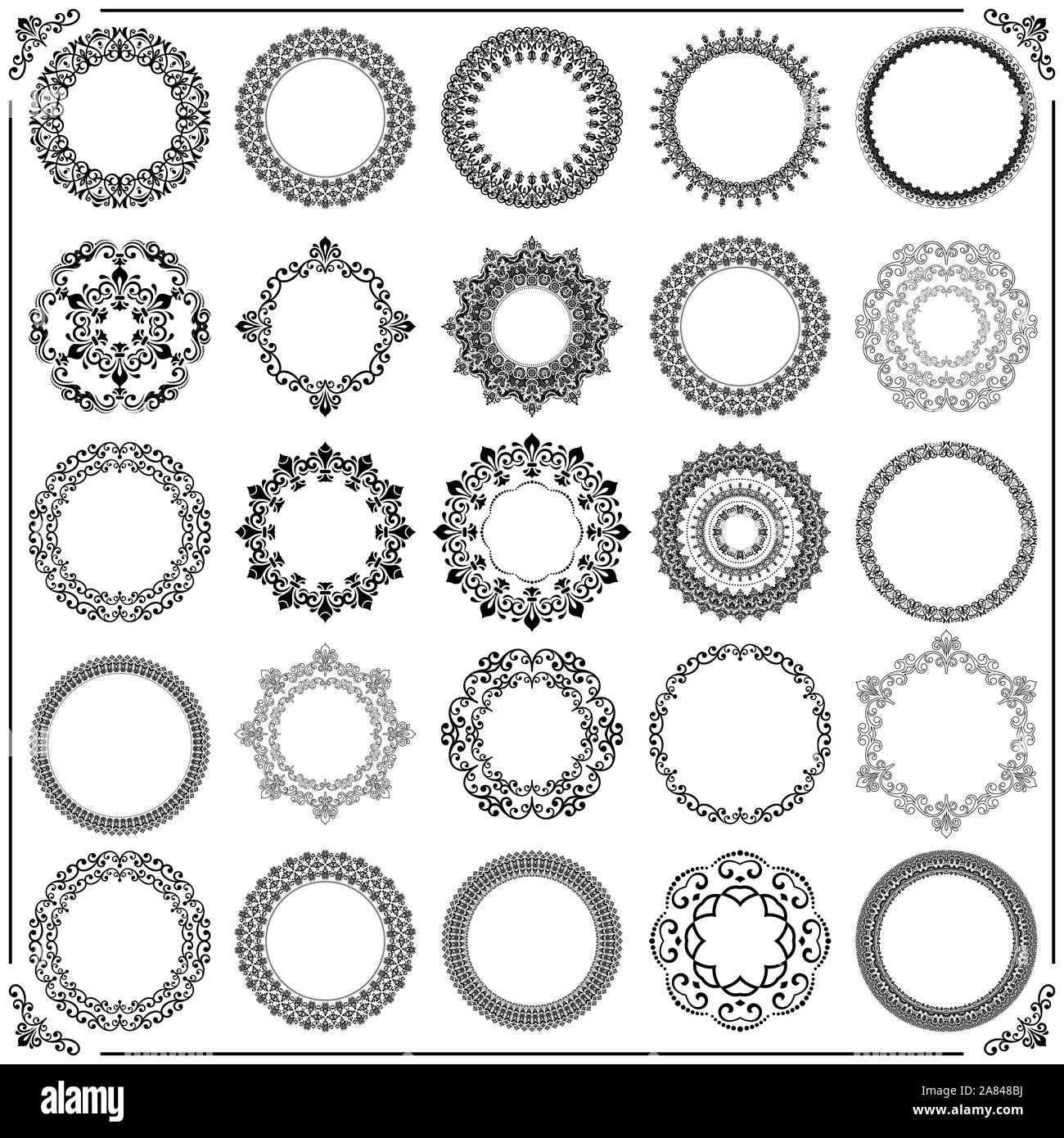 Circle vintage frame Cut Out Stock Images & Pictures - Alamy