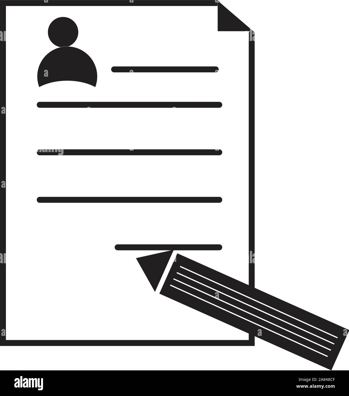 cv icon on white background. flat style design. cv sign Stock Vector ...