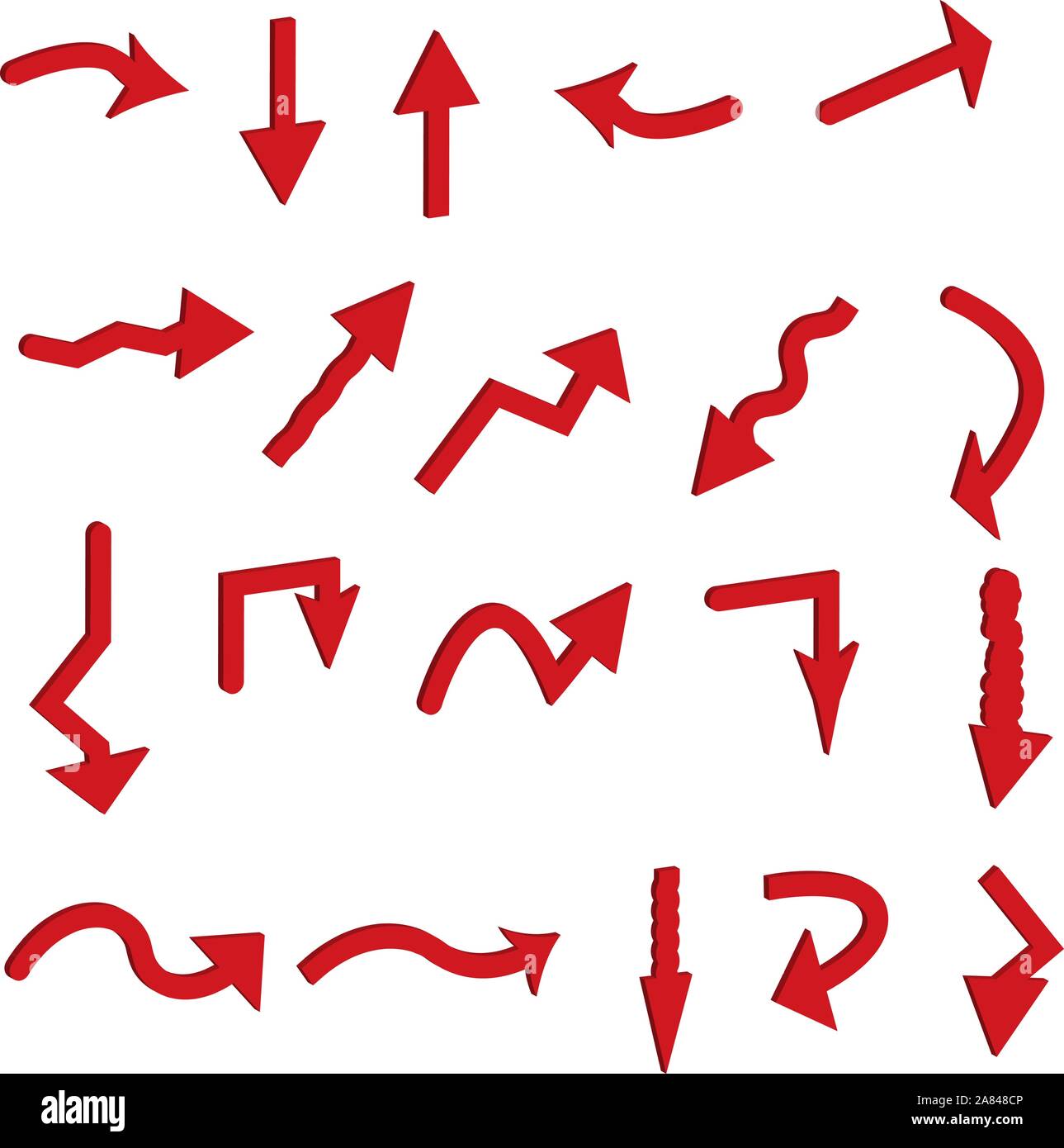 3d arrow on white background. 3d arrow sign Stock Vector Image & Art ...