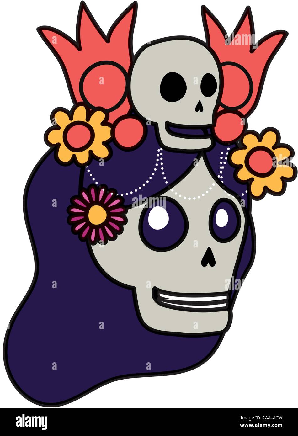 katrina skull head comic character Stock Vector Image & Art - Alamy