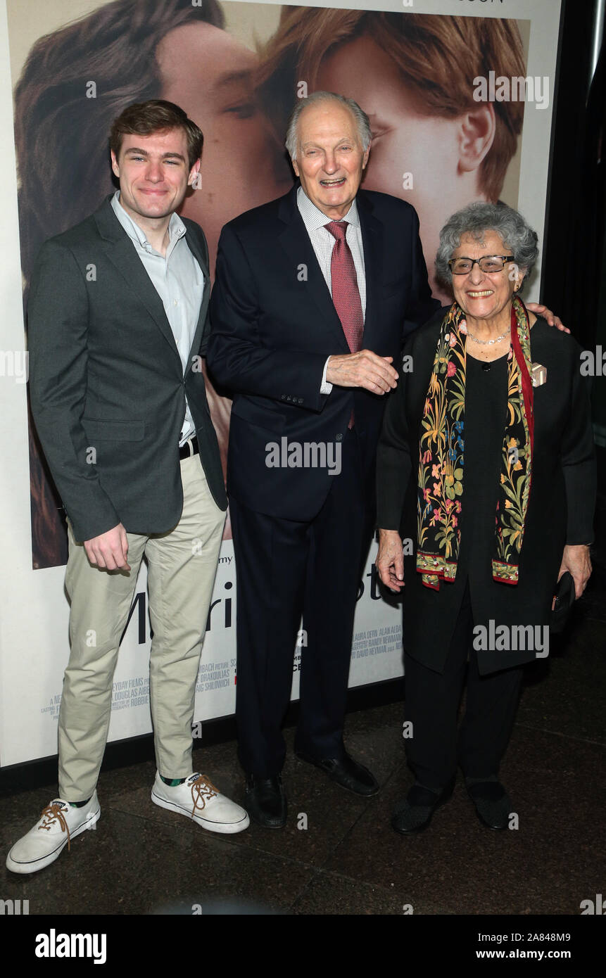 LOS ANGELES, CA - NOVEMBER 5: Alan Alda, Arlene Alda, Jake Alda Coffey ...