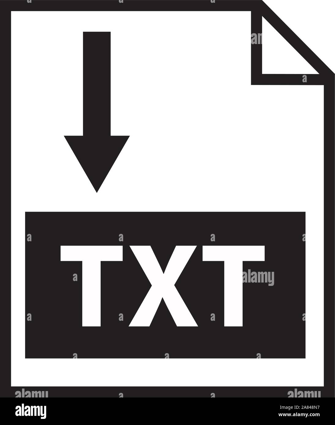 download text icon on white background. download text sign. flat style ...