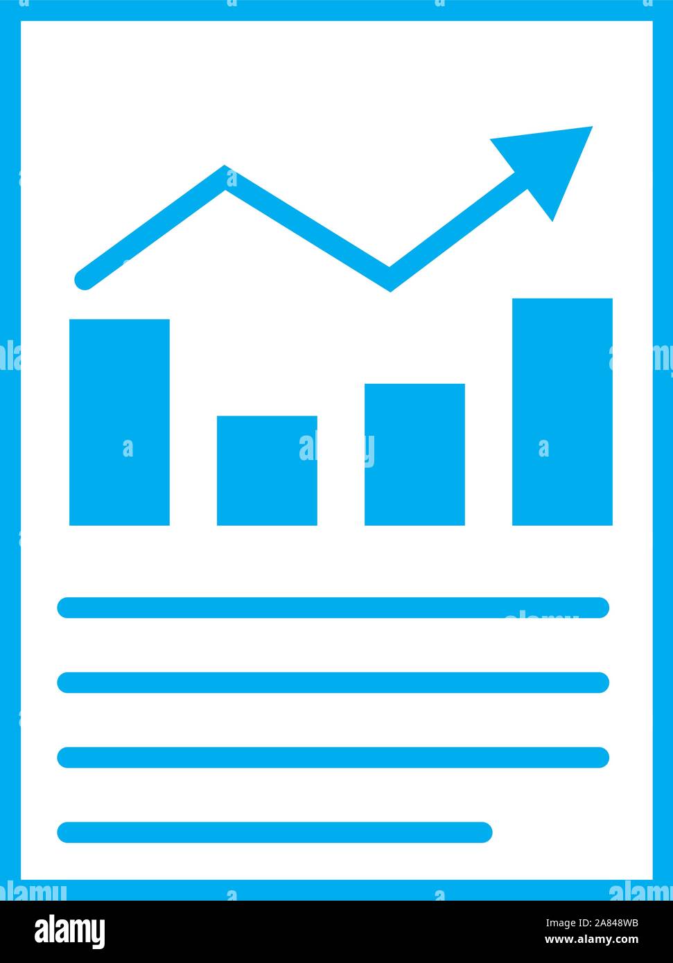 financial report or income statement icon on white background ...