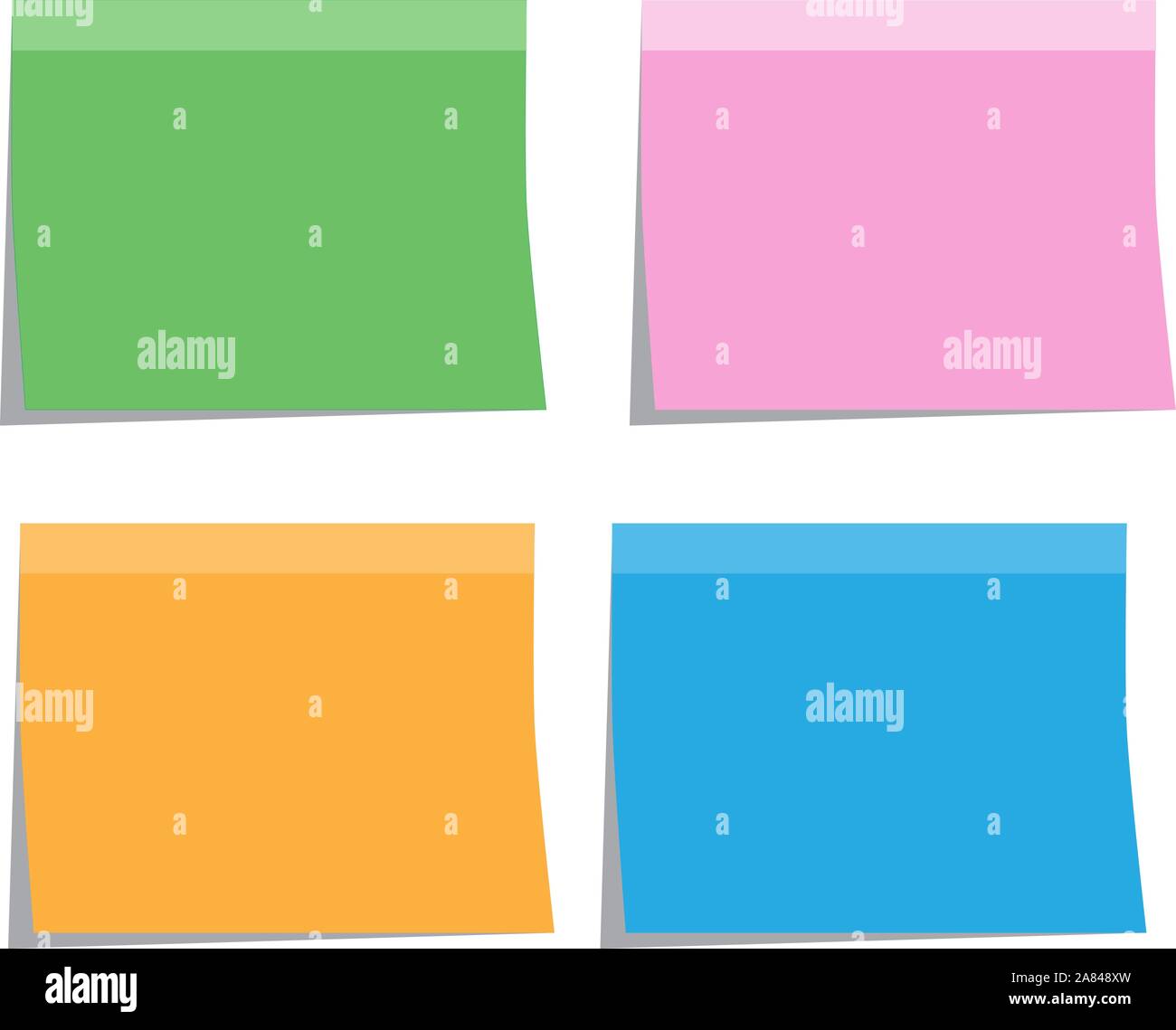 multicolor sticky paper note on white background. multicolor sticky ...