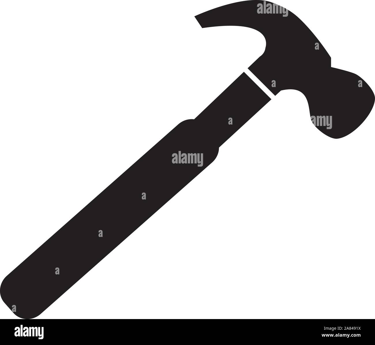 hammer icon on white background. hammer sign. flat style design Stock ...